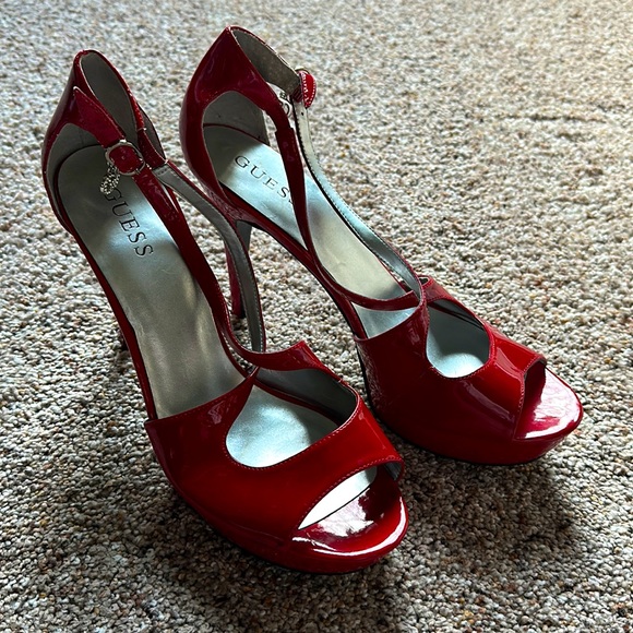Guess | Shoes | Guess Heels Red Amazing Condition Size 9 | Poshmark